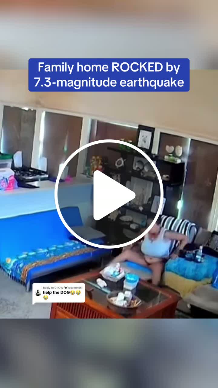 Replying to @CROW 🐦‍⬛ CCTV shows the moment a powerful 7.3-magnitude ...