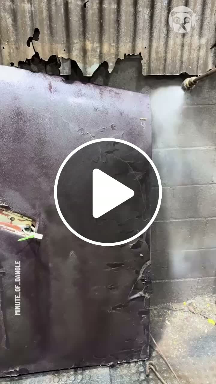 Powerwashing a hood to remove paint layer - NewsBreak