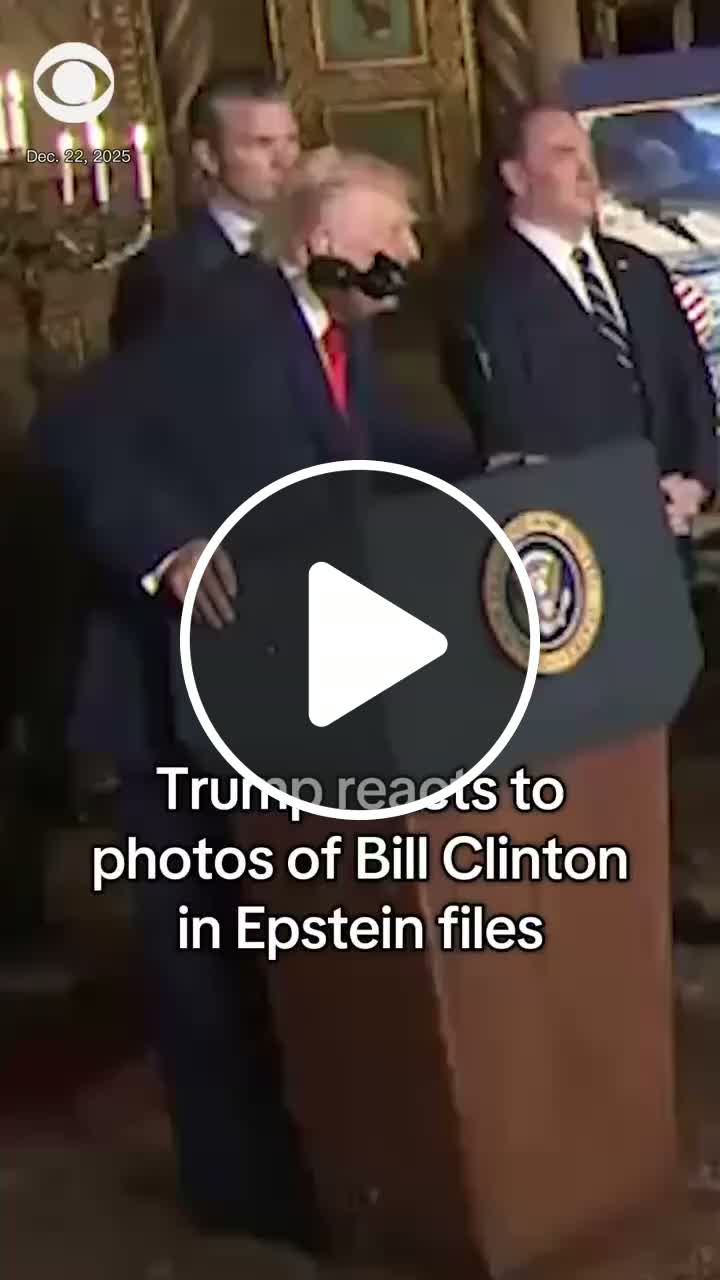 Trump reacts to photos of Bill Clinton in Epstein files - NewsBreak