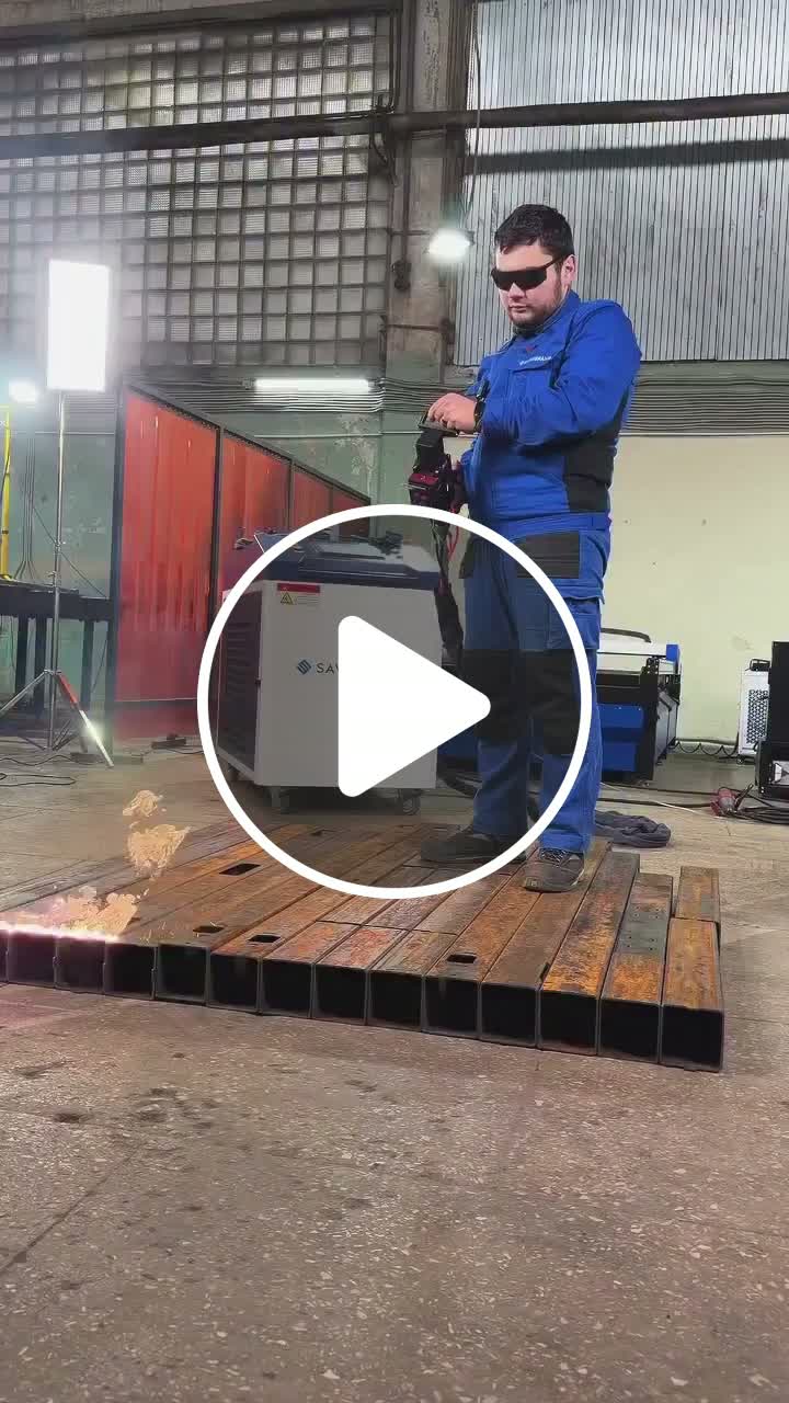 Watch rust vanish from pipes with a laser — oddly satisfying clean! # ...