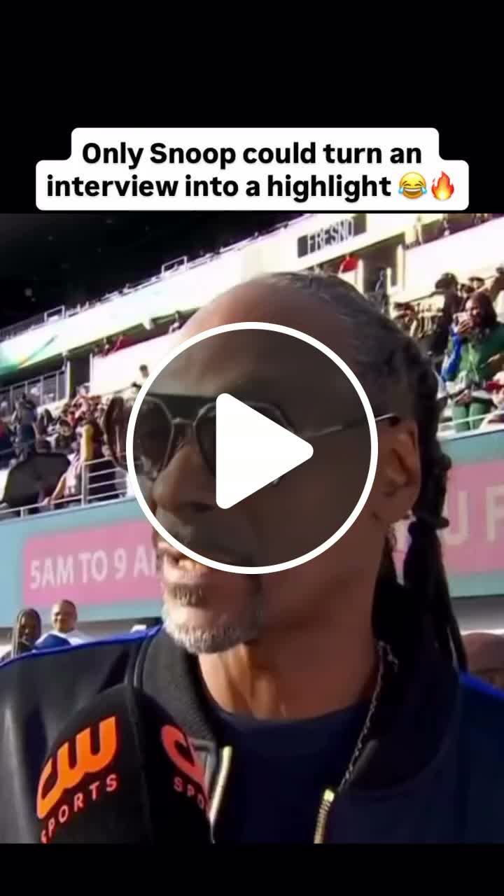 Snoop Dogg Caught the Kickoff Mid Interview in His own Bowl Game ...