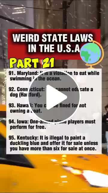 Weird state laws - NewsBreak