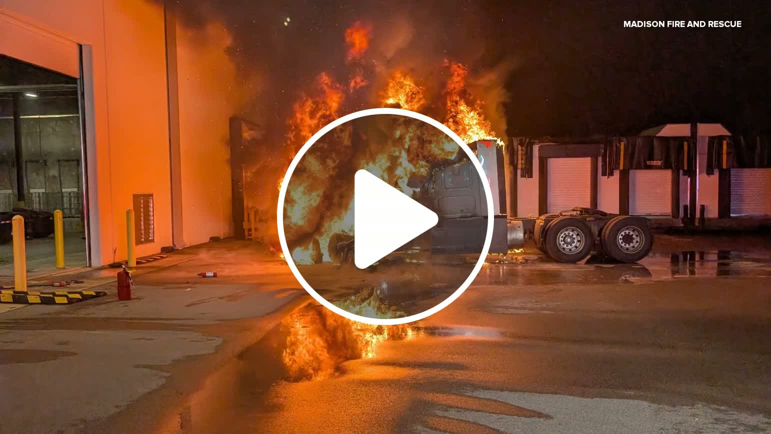 Truck fire at Madison FedEx warehouse prompts firefighter response ...