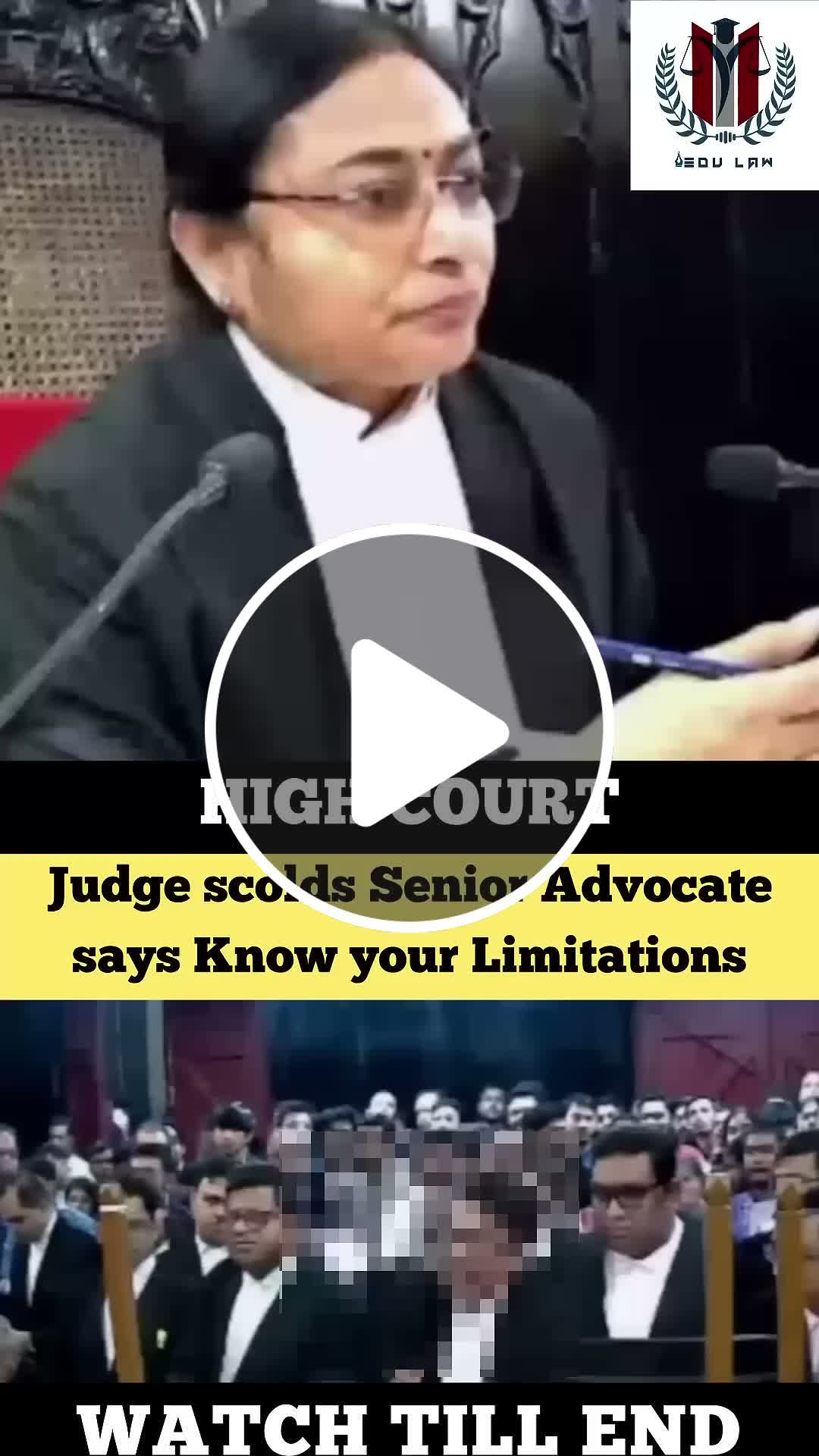 Judge scolds Senior Advocate says Know your Limitations #judge # ...
