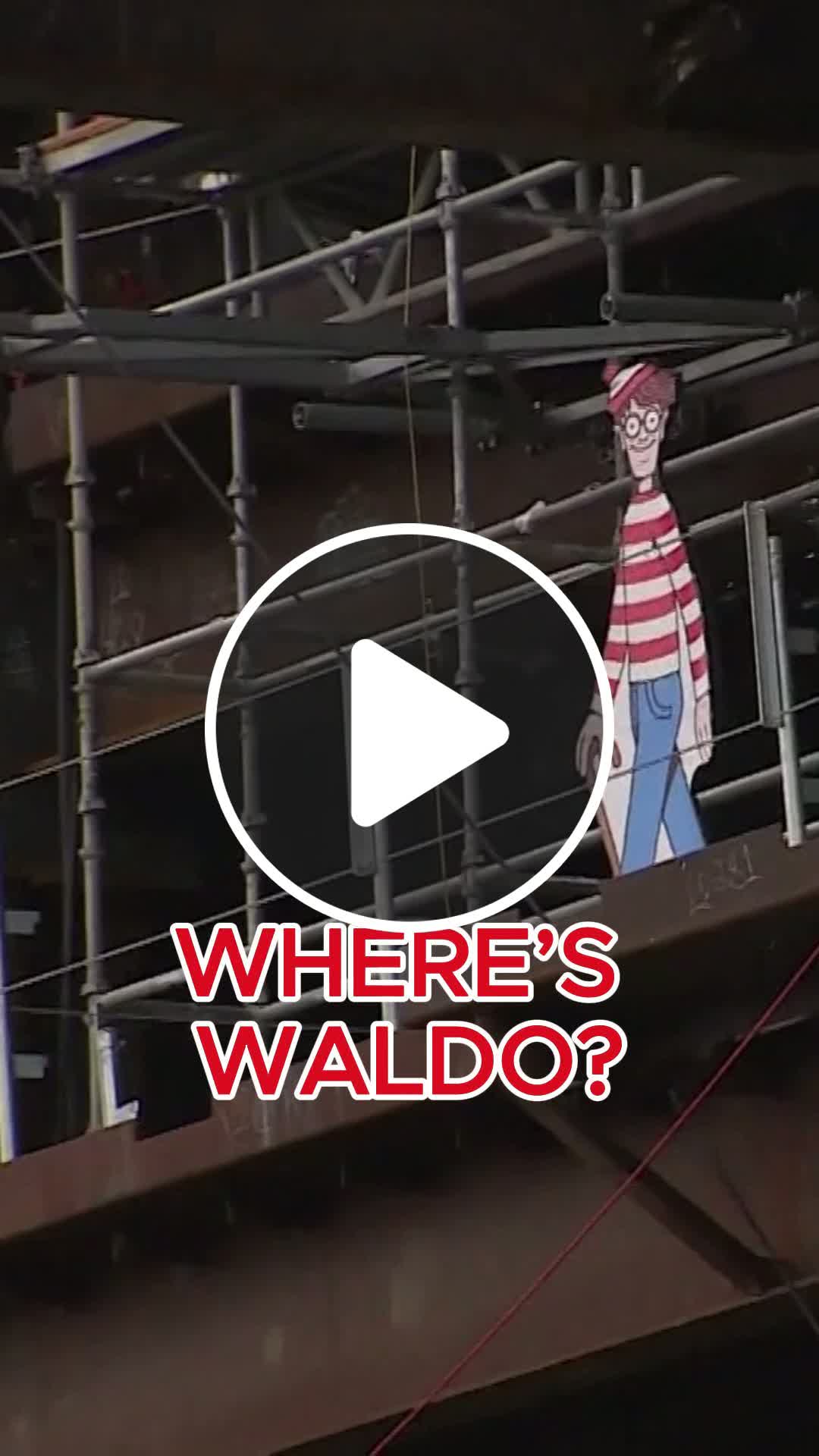 Where's Waldo? Construction crews move life-size Waldo for pediatric ...
