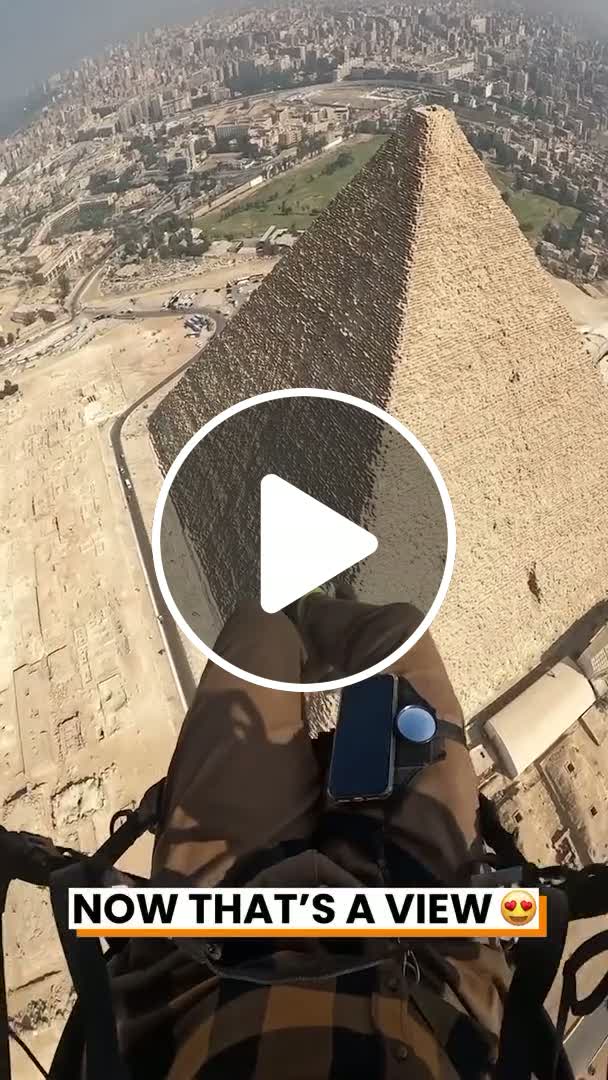 Paramotoring over the iconic Pyramids of Giza! The monumental tombs are ...