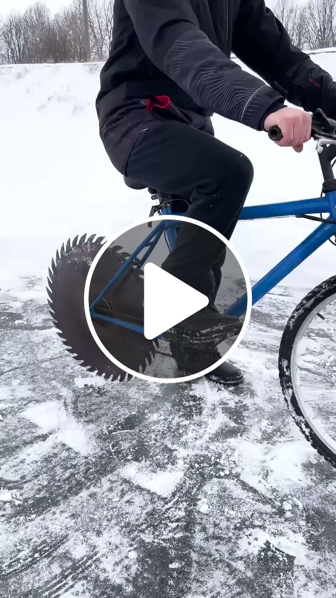 Saw Blade Bike! Extreme Ice Riding & Tree Cutting on Frozen Lake! - NewsBreak