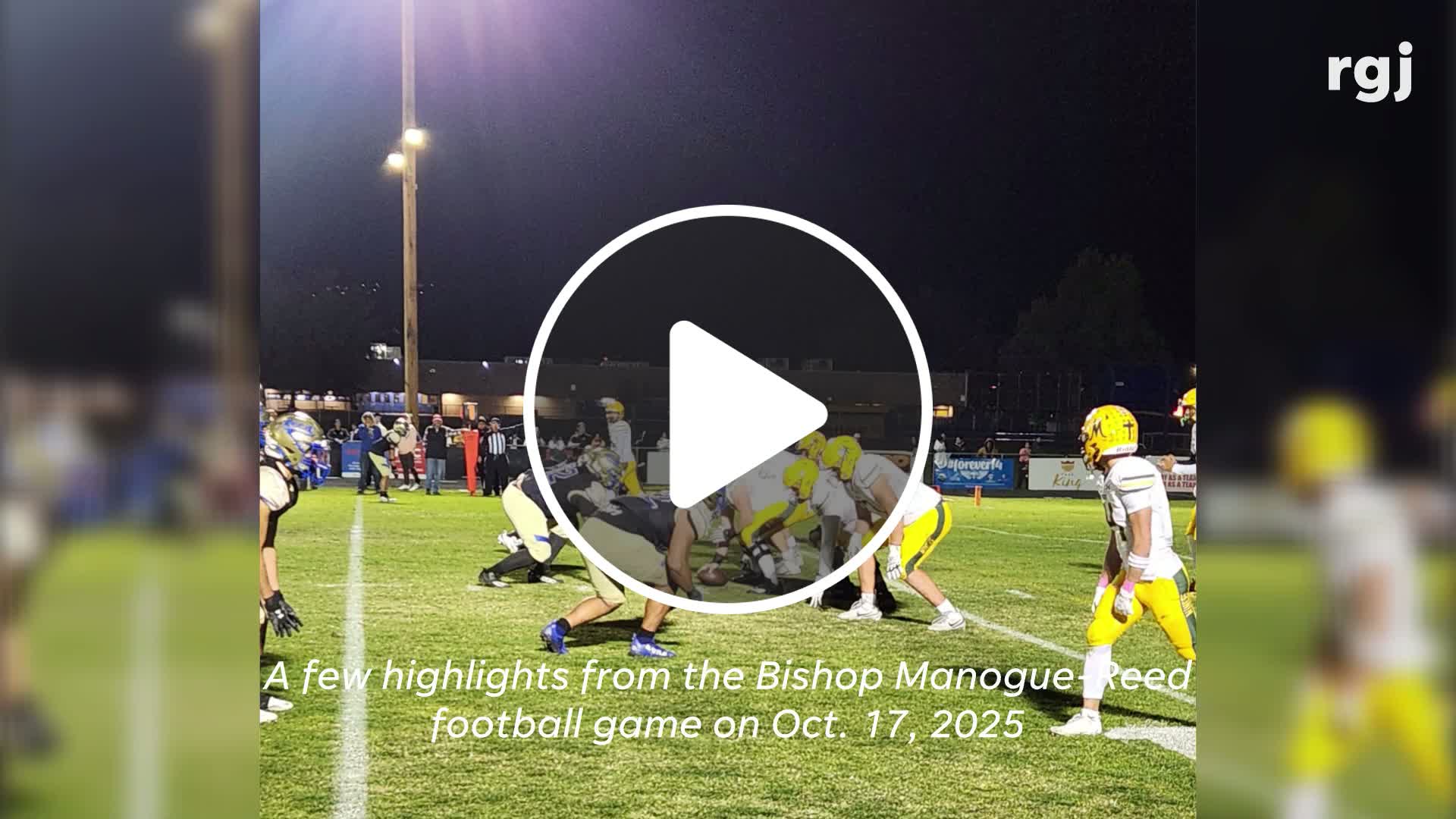 A few highlights from the Bishop Manogue-Reed football game on Oct. 17 ...