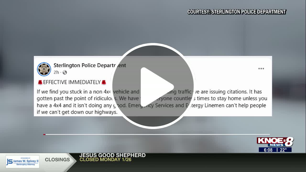 Sterlington police to issue citations for blocking traffic - NewsBreak