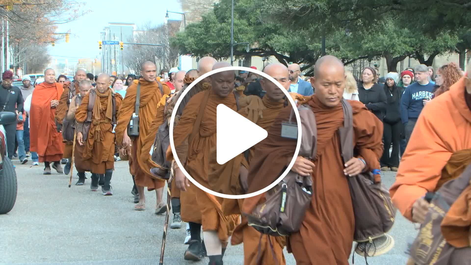 Buddhist monks' 2,300-mile walk for peace passes through Montgomery ...