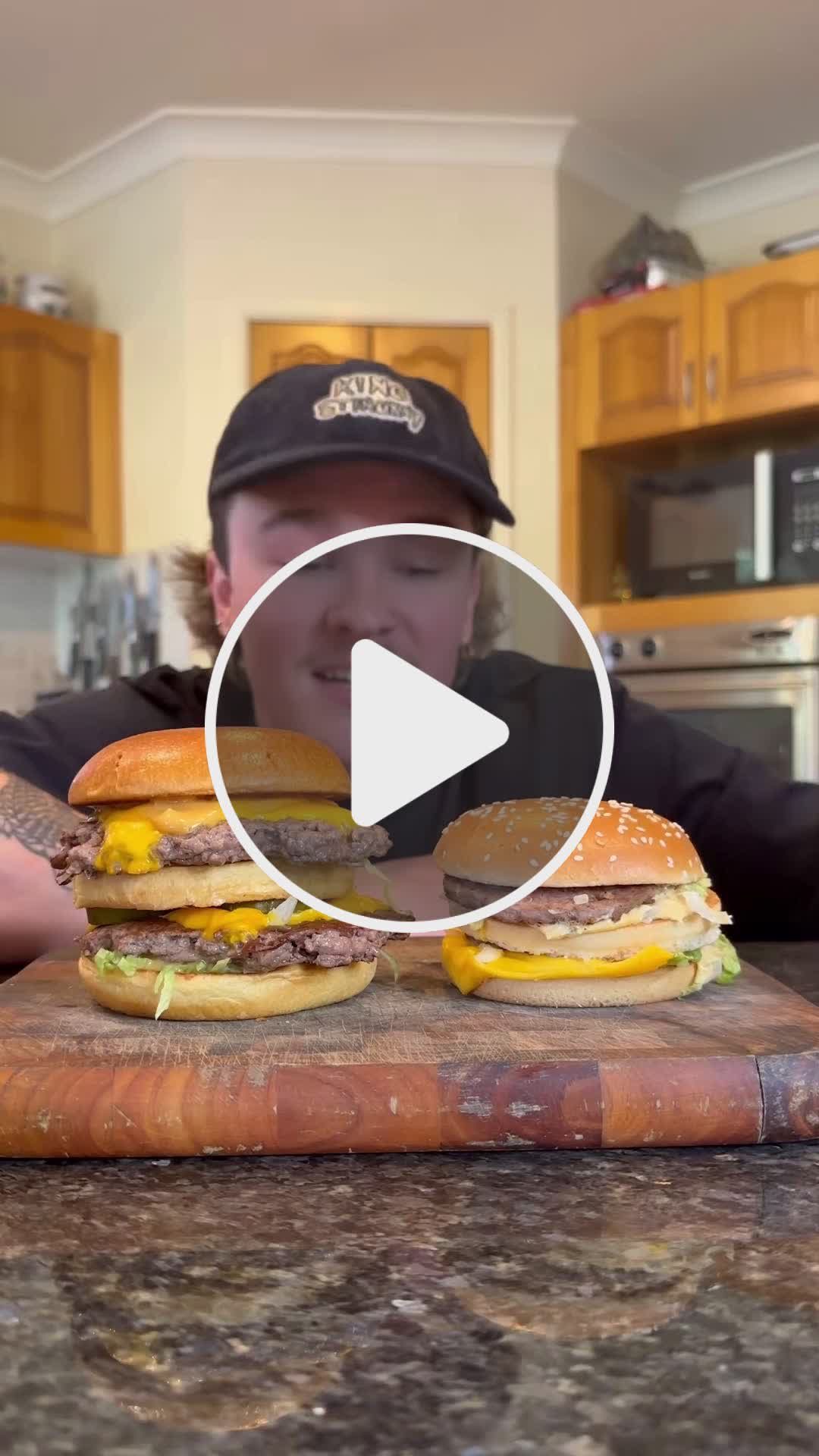 High Protein Big Mac 🔥 recipe below 1. Finely dice 1/2 a brown onion ...