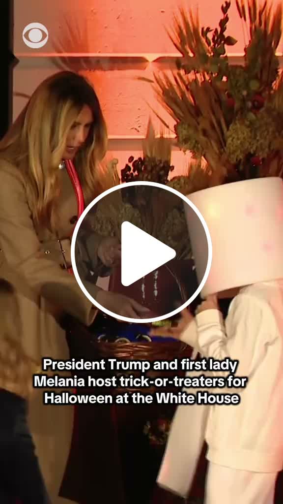 President Trump and first lady Melania handed out full-sized candy bars ...