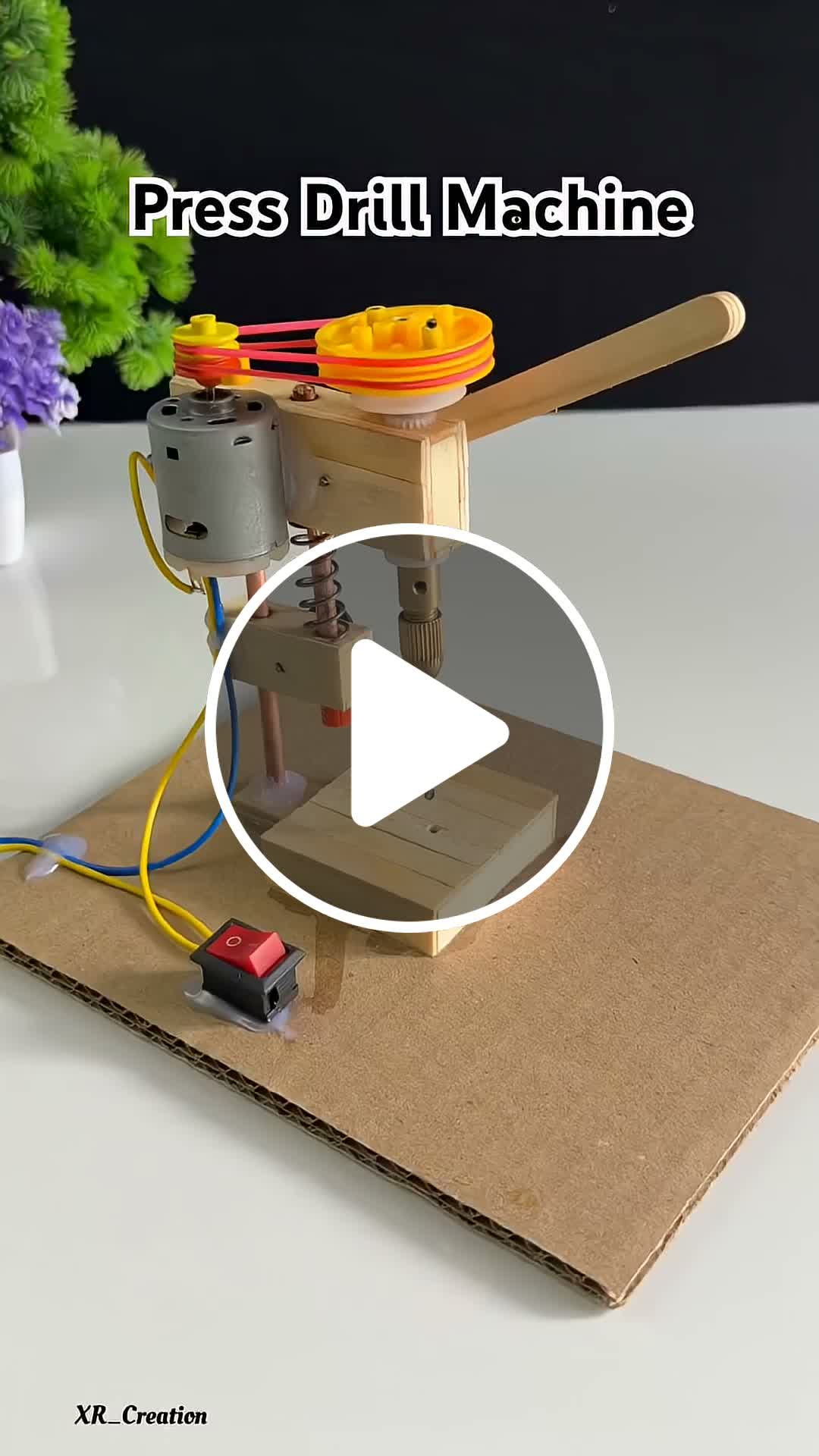 Homemade press drill machine with Dcmotor #youtubeshorts #shorts # ...