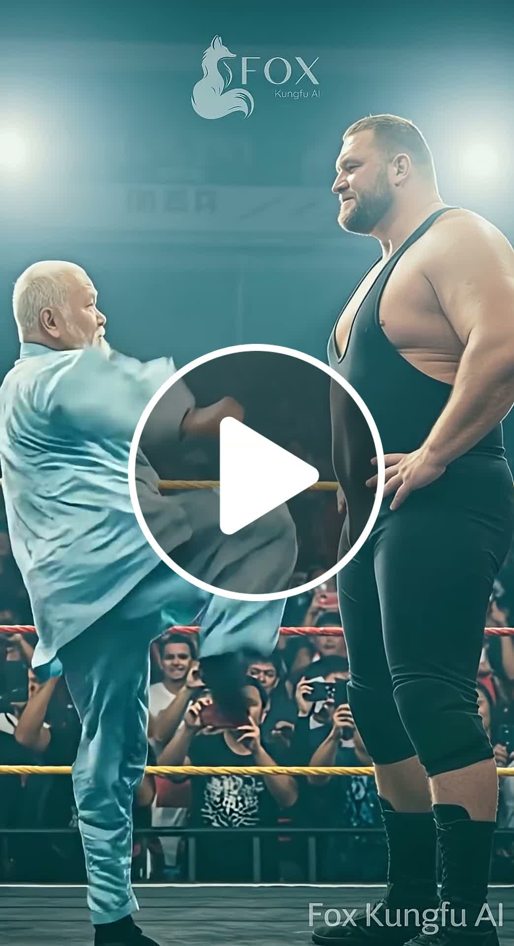 AI-generated. Elderly Master Humiliates Arrogant Fighter 🥋🦊 #ai #kungfu ...