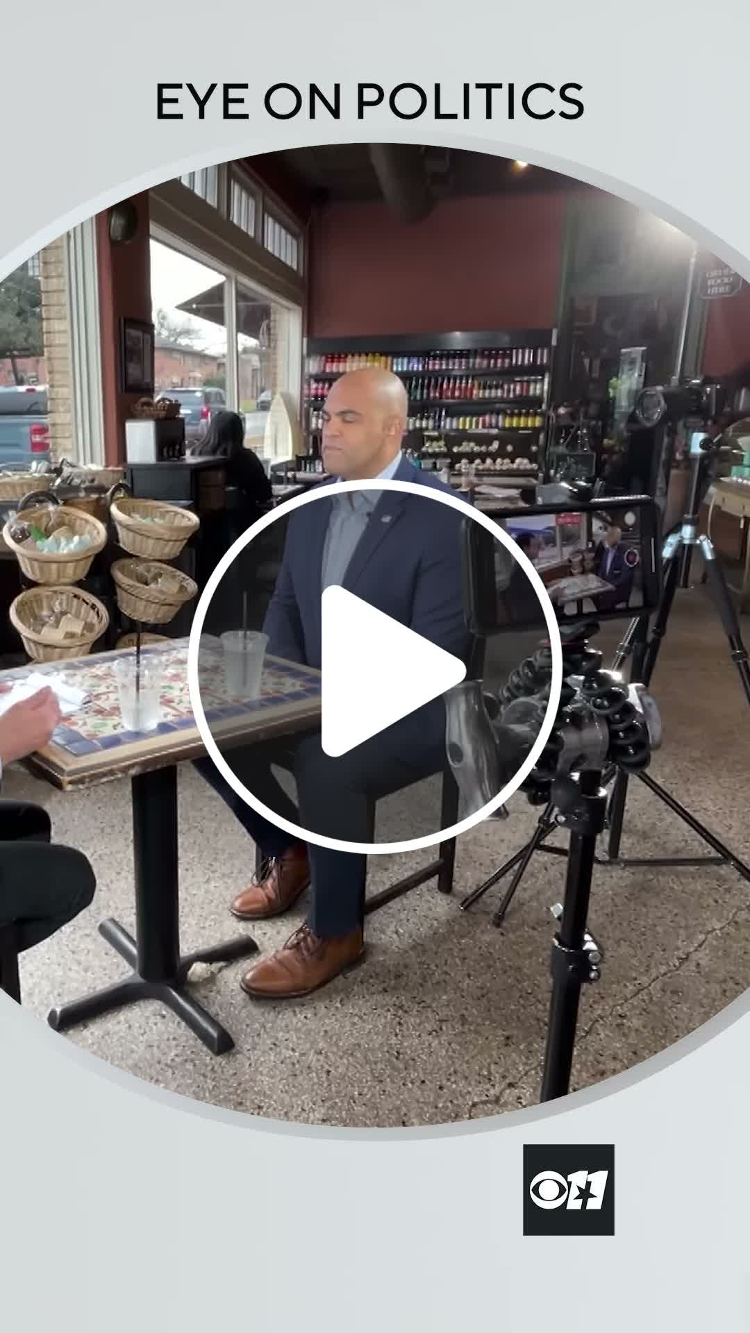 Jack Fink asks Democratic candidate for US Senate Collin Allred if he ...