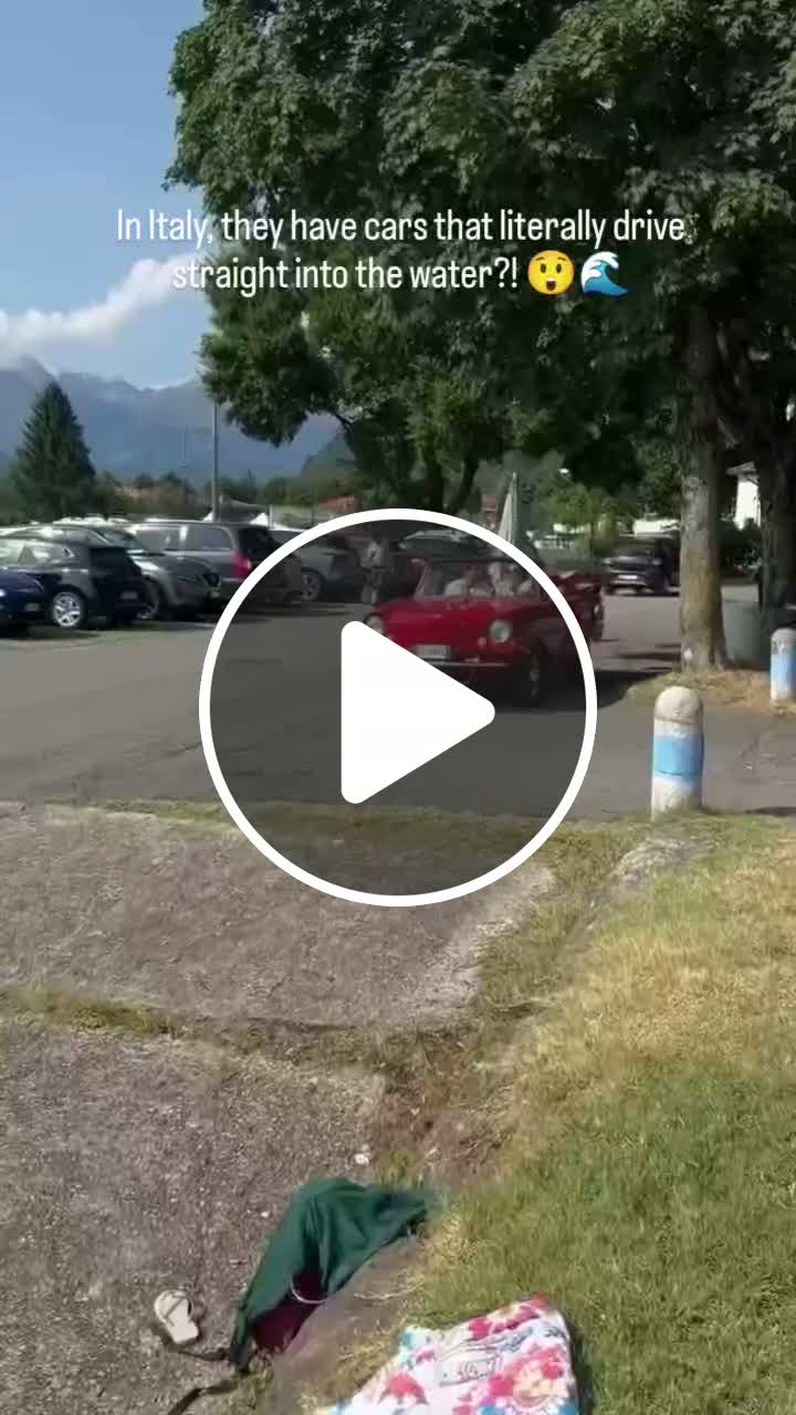 #CaughtOnCamera - The video depicts an Amphicar, a vintage amphibious ...