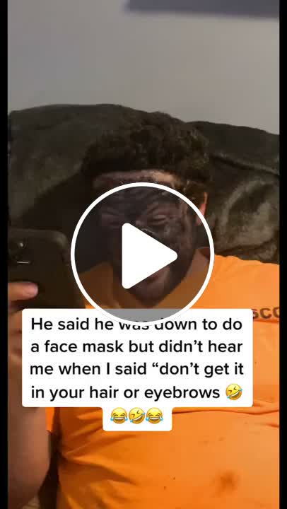 Husband gets a peel off face mask stuck in his beard and hair he ends ...
