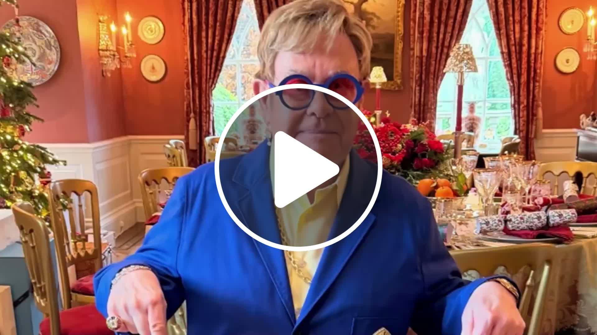 UNCAPTIONED: Elton John celebrates ongoing success of festive song Step ...