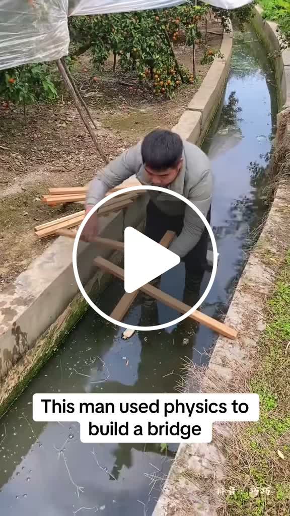 Wait for it 😅 This man used physics to build a bridge - NewsBreak