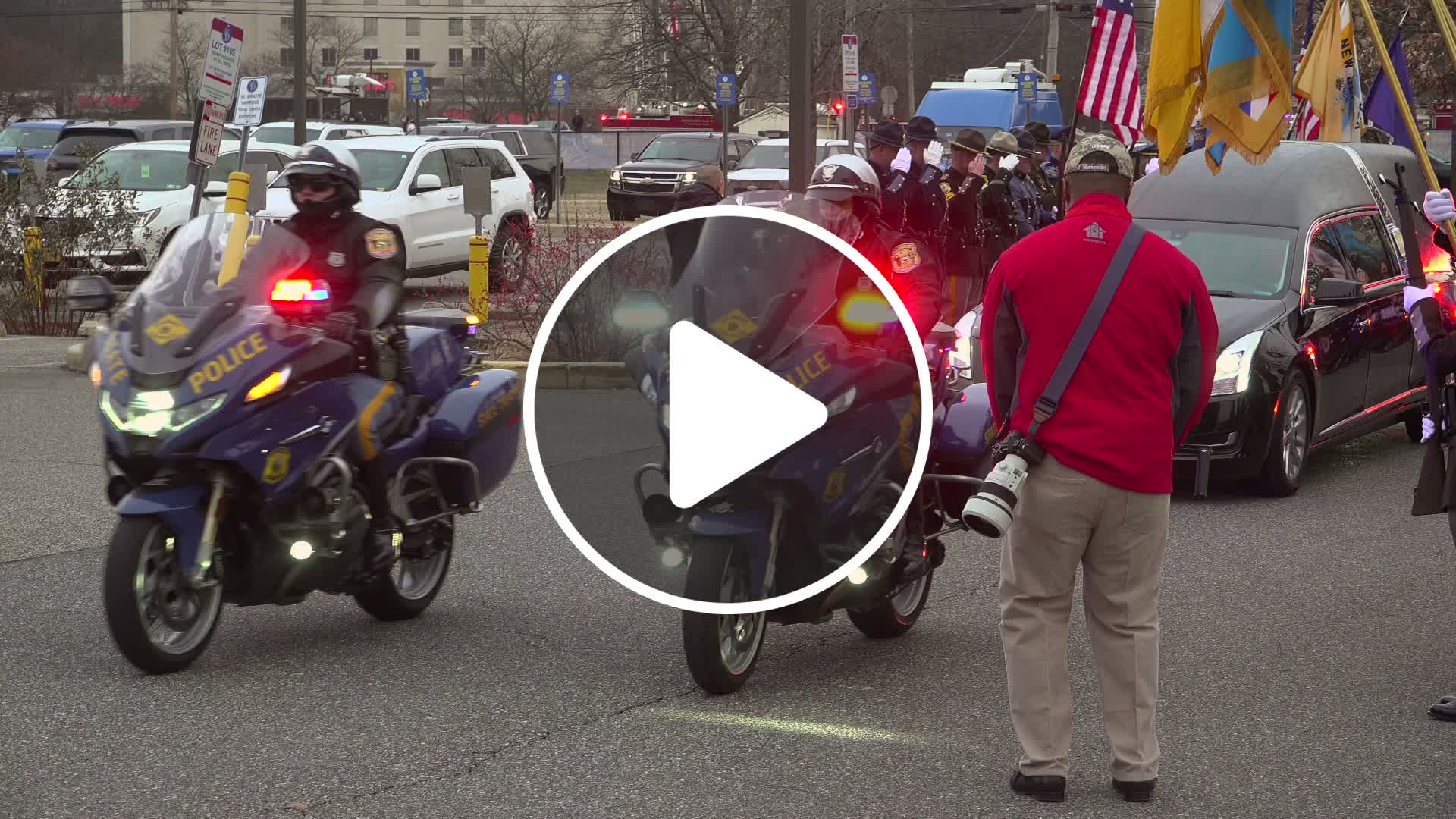 Funeral procession for Cpl. Matthew 'Ty' Snook arrives at Bob Carpenter ...