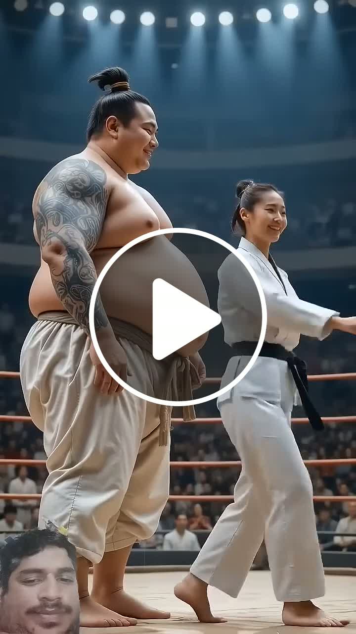 AI-generated. Sumo vs Kungfu Girl: Unexpected Showdown 🥋💥 #ai # ...