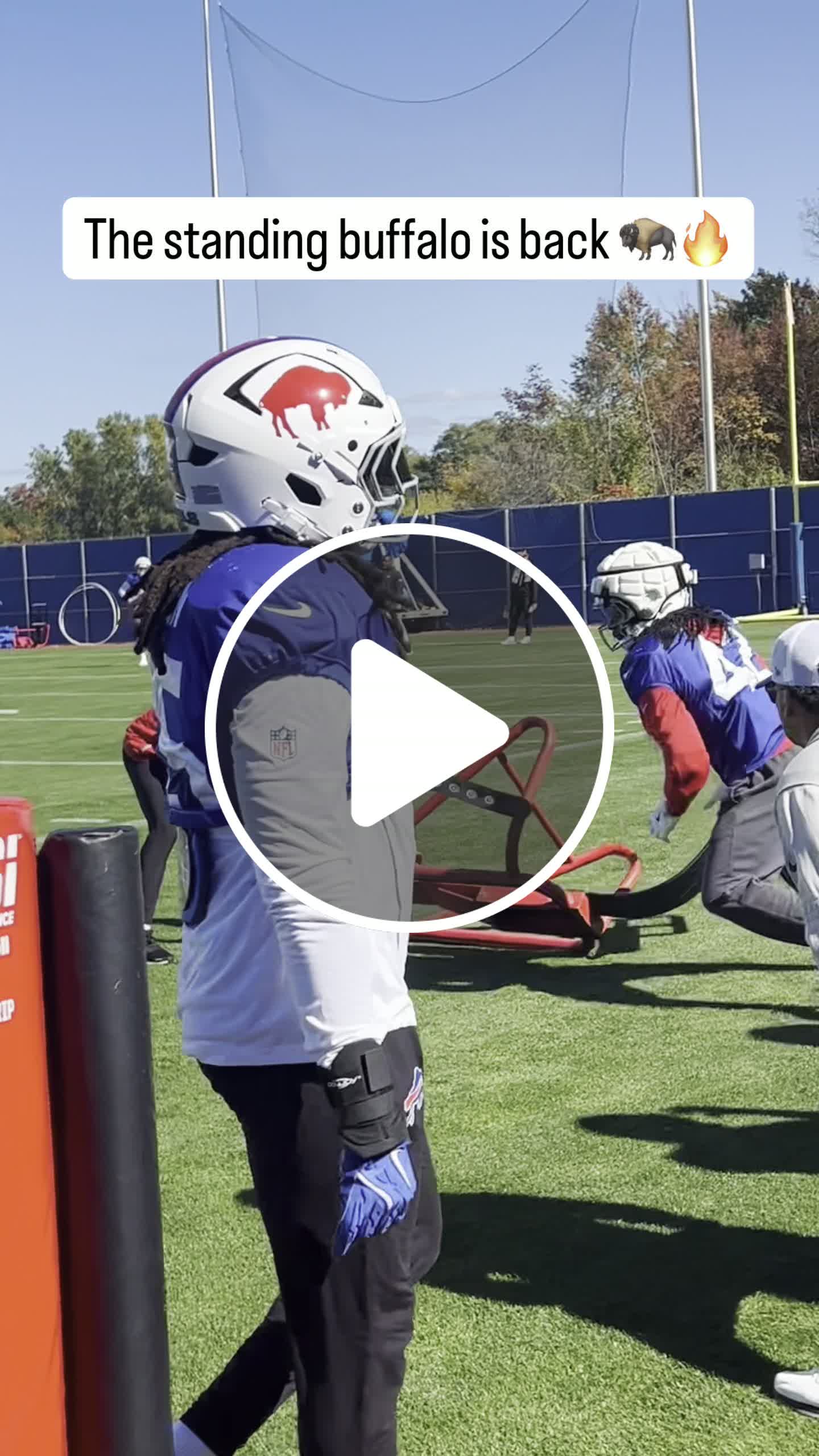 The Bills' classic standing buffalo logo is back for the MNF meeting with the Falcons - NewsBreak