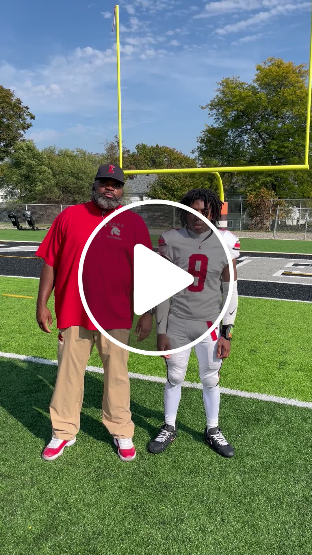 East football coach Marques Hayes, player Tarrell Robinson talk after ...