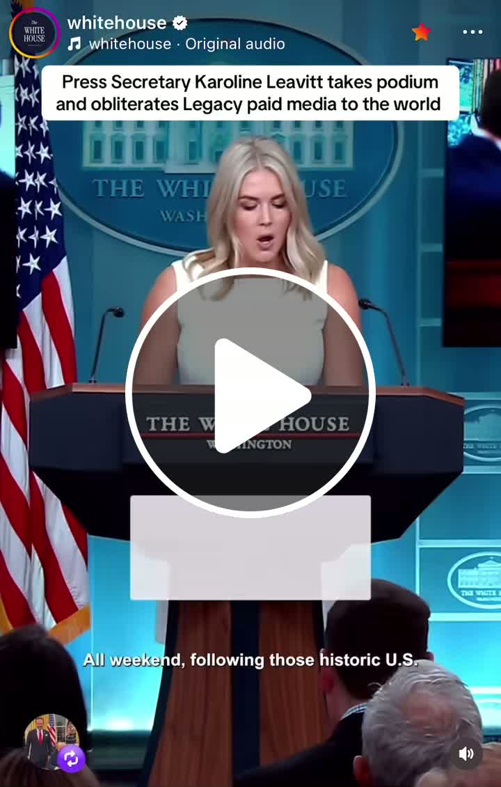 Press Secretary Karoline Leavitt takes podium and obliterates Legacy ...