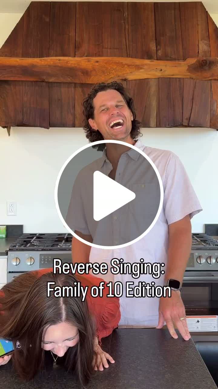 That last one 😆 which song do you wanna hear next? Reverse singing: family of 10 edition. The ...