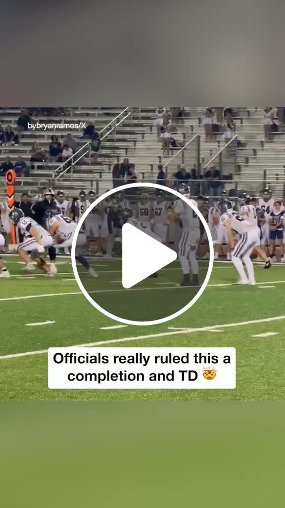 After deliberation, referees ruled this a touchdown in this Texas high ...