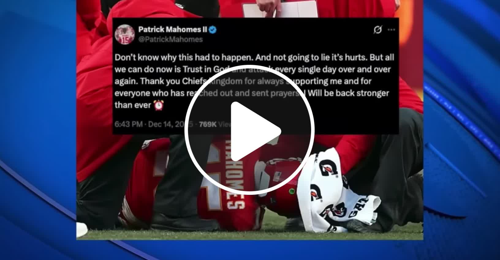 Patrick Mahomes Shares Update After Week 15 Injury #PatrickMahomes# ...