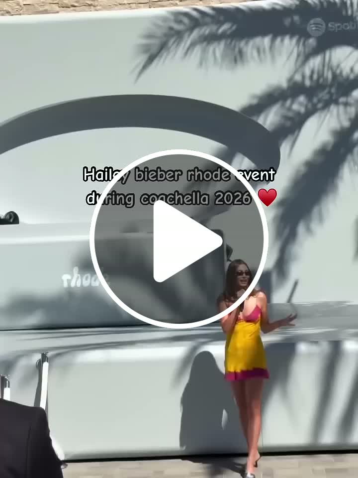 Hailey bieber rhode event during coachella 2026 ♥️ - NewsBreak
