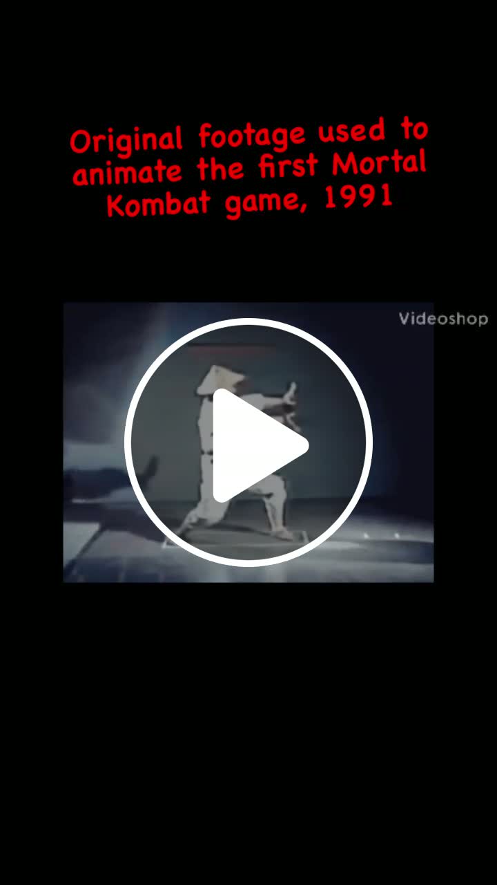 Original footage used to animate the first Mortal Kombat game, 1991 ...