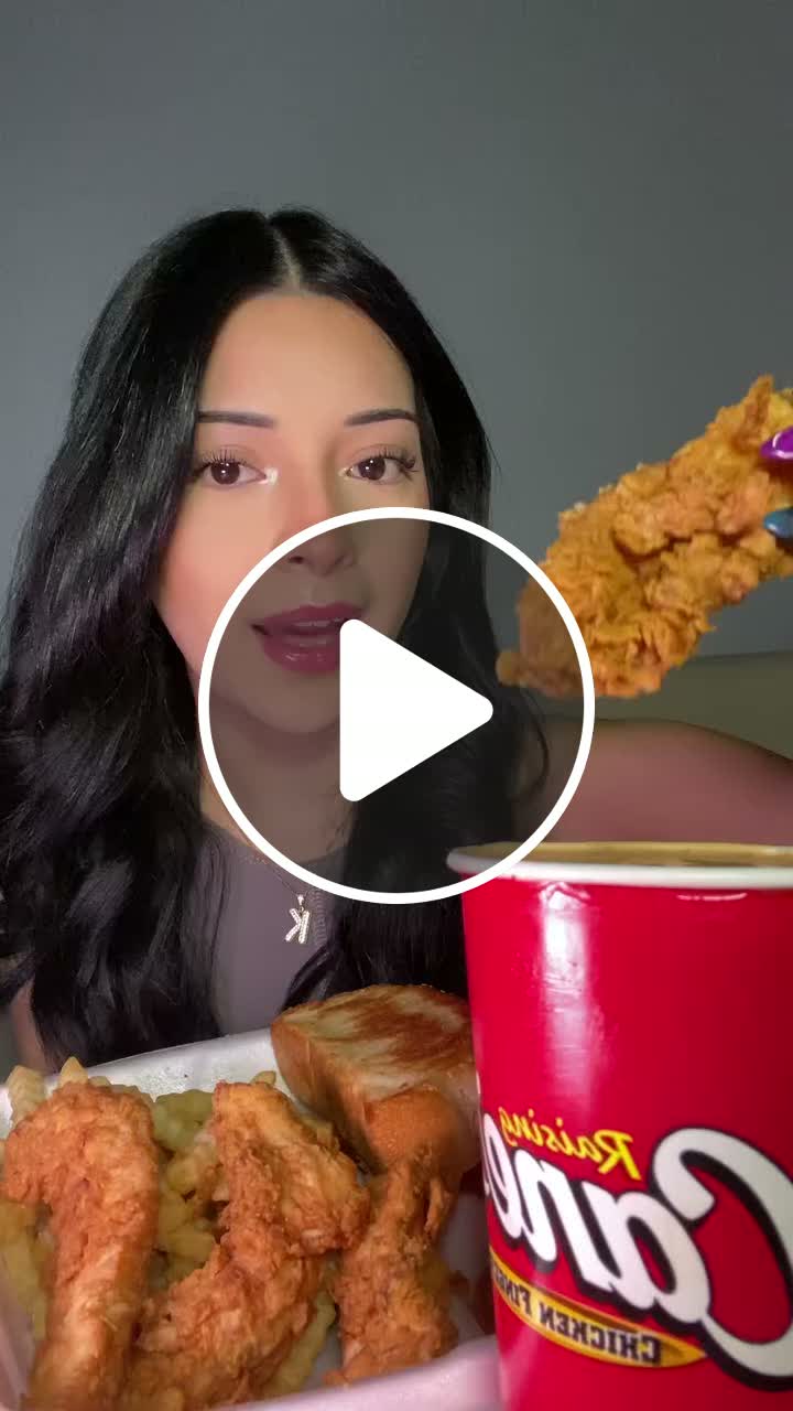 Raising Canes mukbang ️ #foodie #fastfood #chicken #mukbang #eatwithme ...