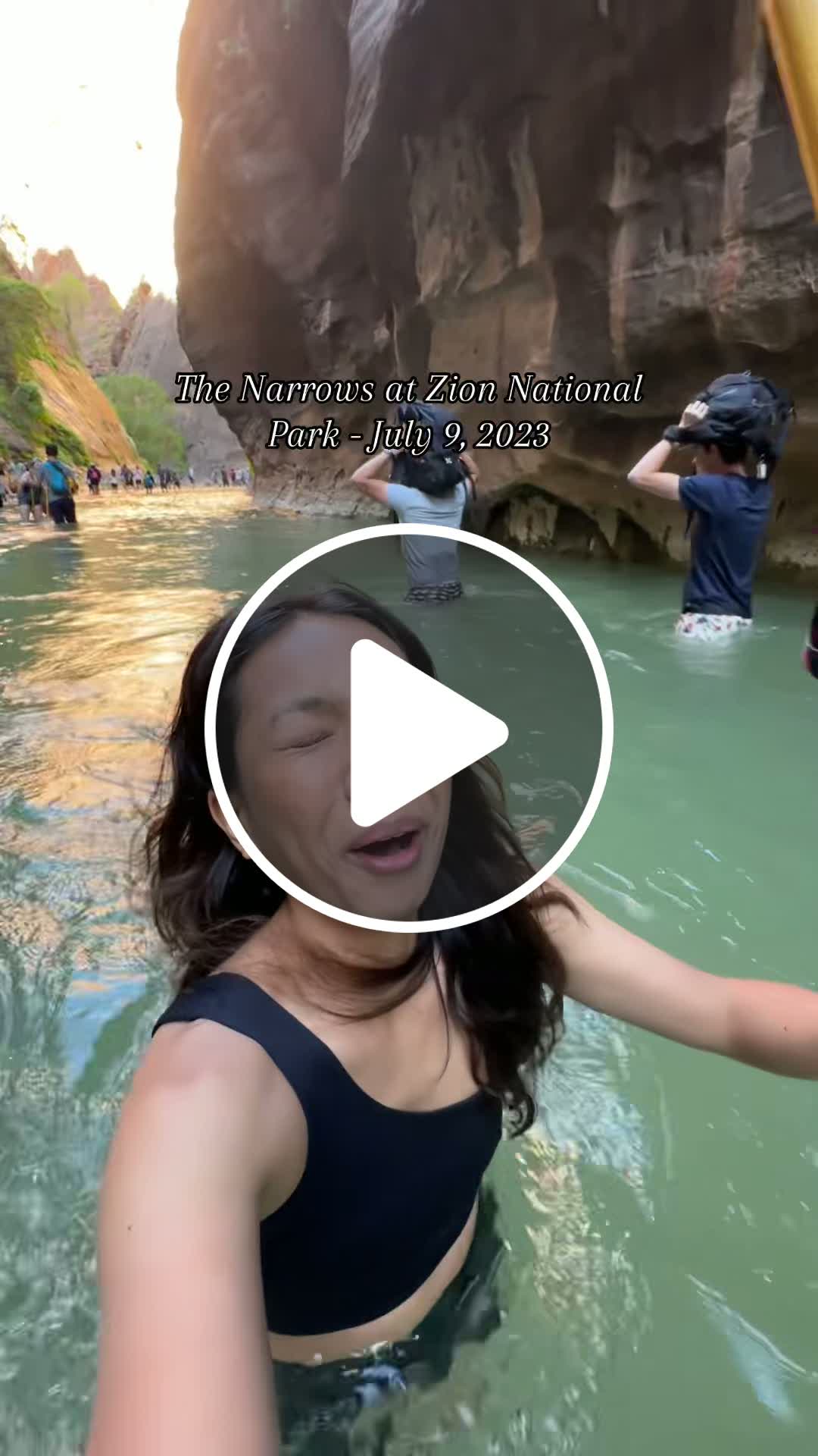 This is how deep the water got for me at The Narrows in Zion National ...