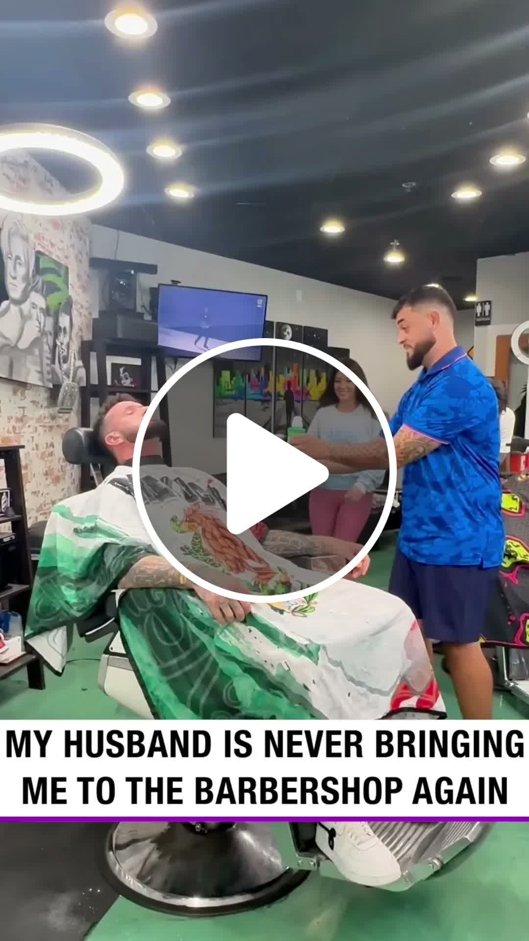 My husband is never bringing me to the barbershop again 🤣 - NewsBreak