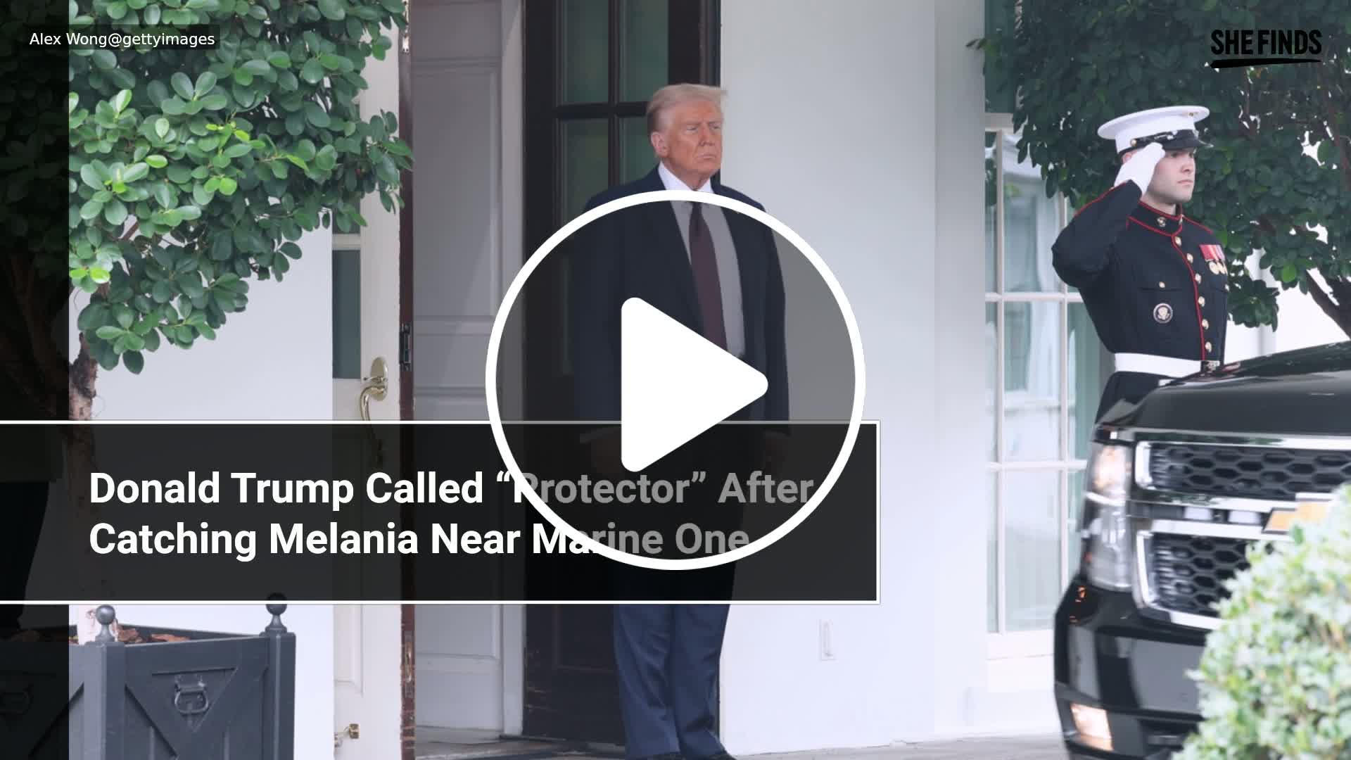 Donald Trump Called “Protector” After Catching Melania Near Marine One ...