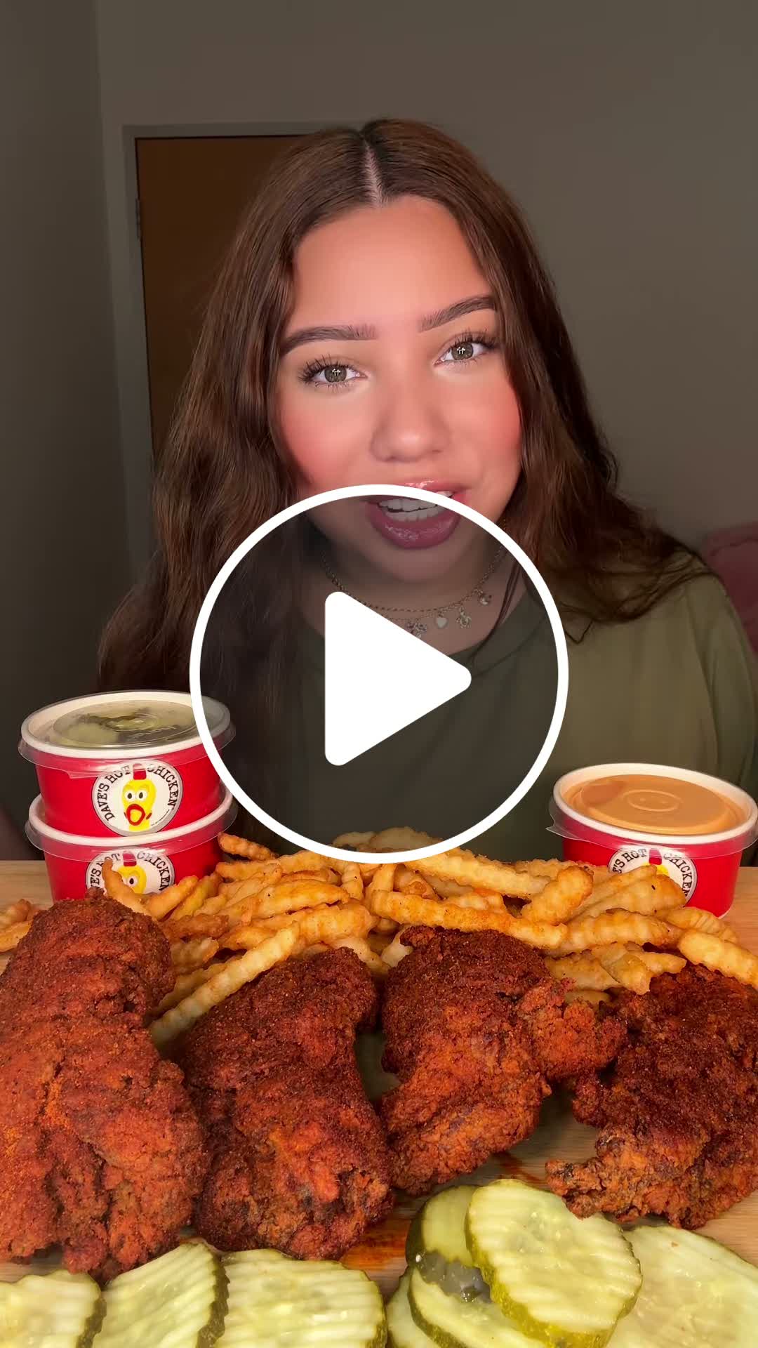 dave’s hot chicken ️ it was so hot & fresh😋 @Bloom Nutrition # ...