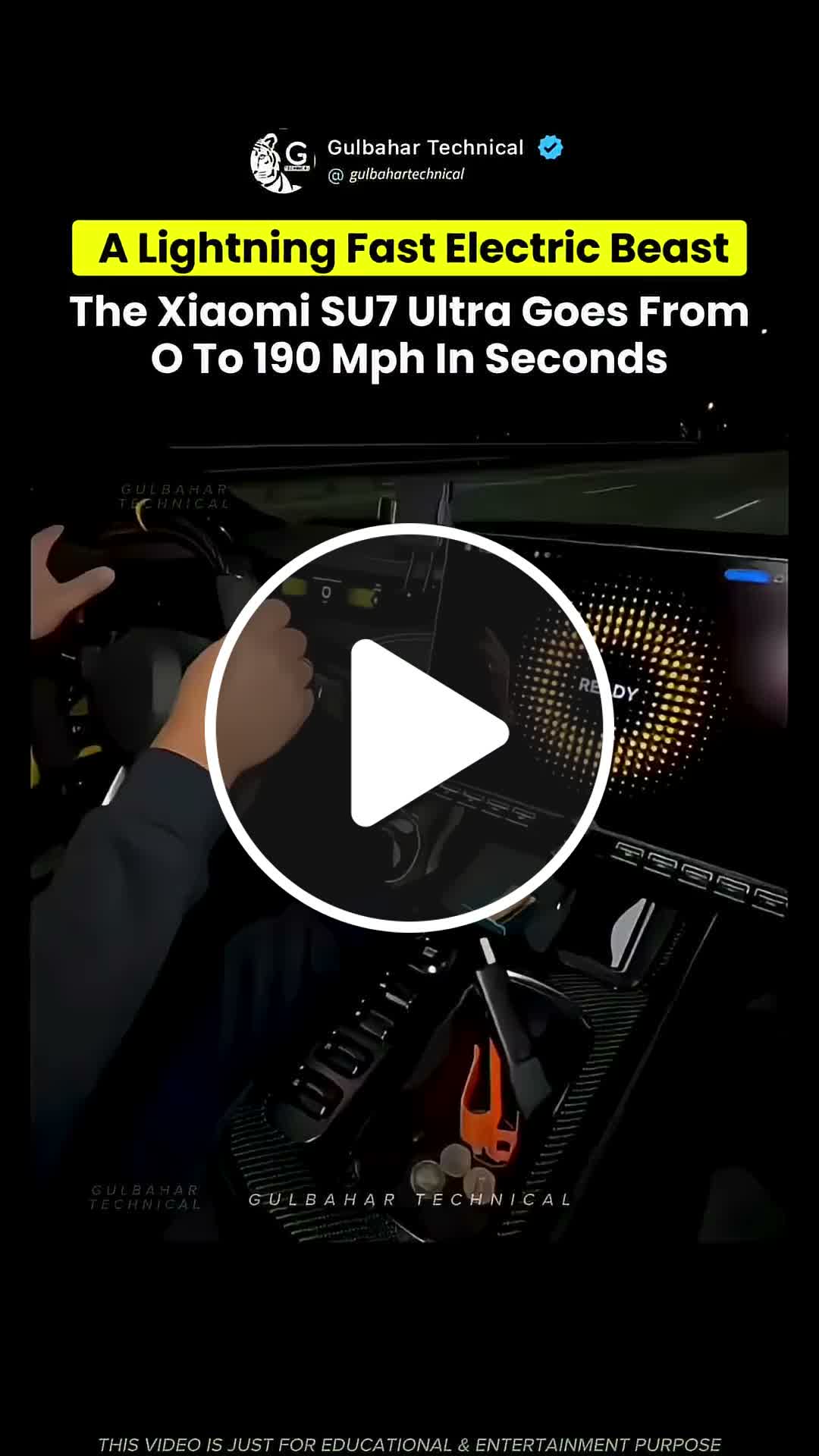 Xiaomi SU7 Ultra Hits 190 MPH — Electric Madness! - NewsBreak