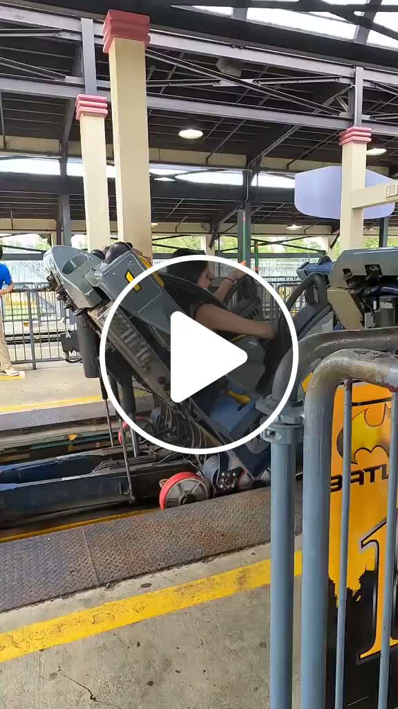 Strapped in and ready for the vertical climb on this intense roller ...