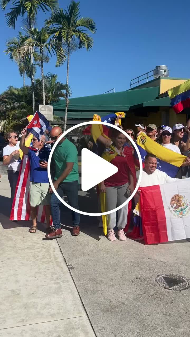 Celebrations in Doral, Florida after Venezuelan president's ouster ...