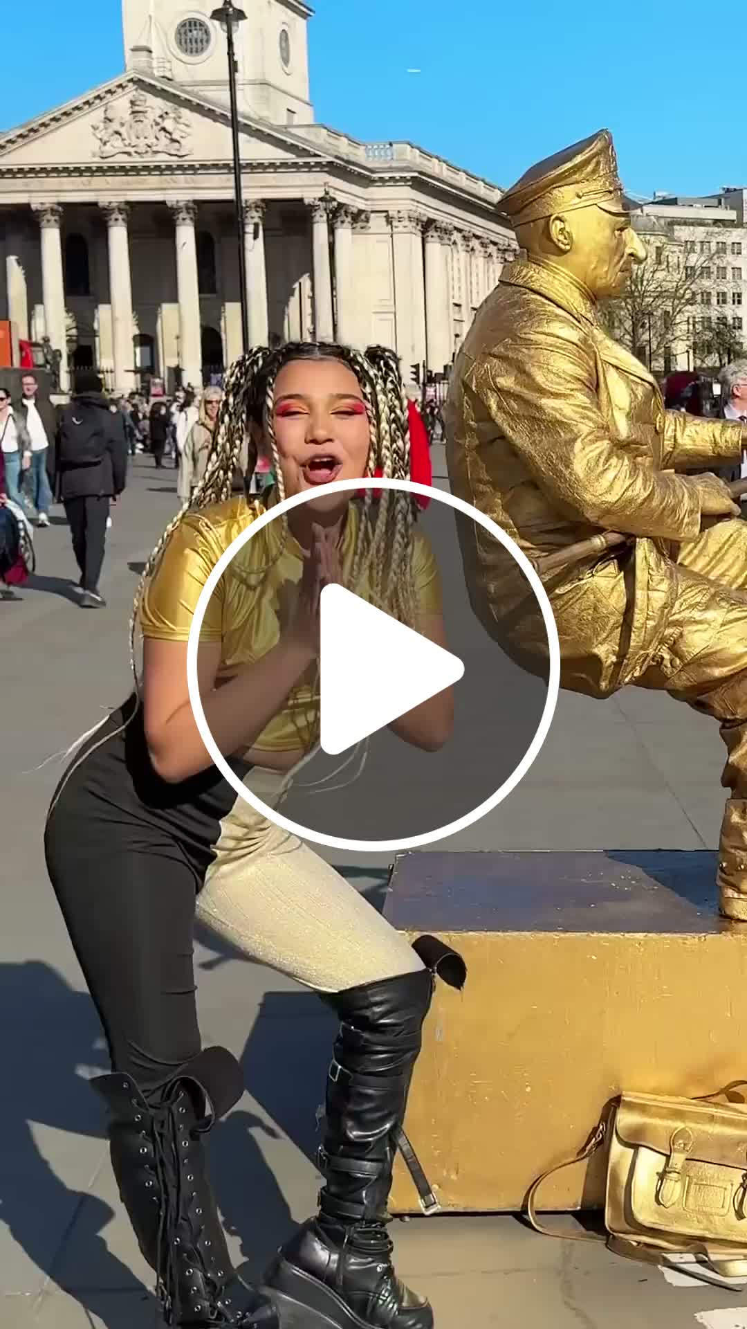 LEVITATING GoldMan STATUE!? How Is This POSSIBLE? Statue Prank Fail ...