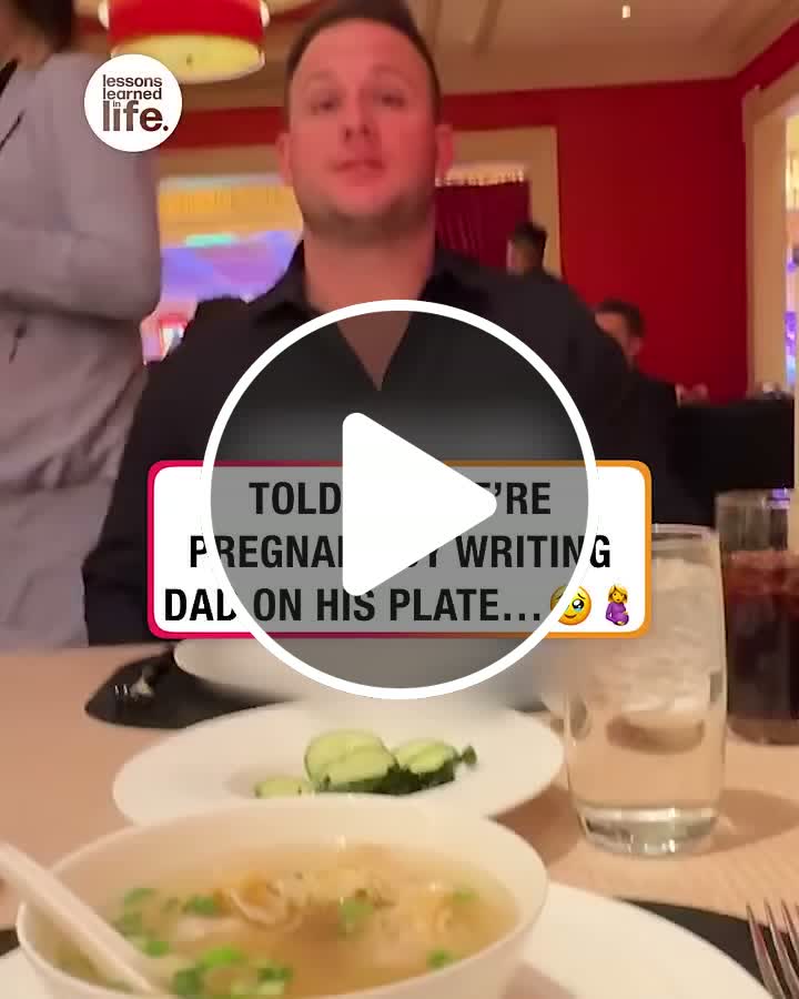 #FirstVideoChallenge Told my husband we're pregnant by writing Dad on ...