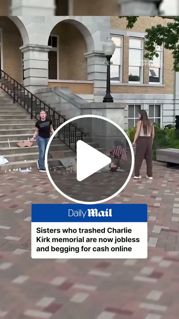 Two sisters accused of trashing a Charlie Kirk memorial in Arkansas ...
