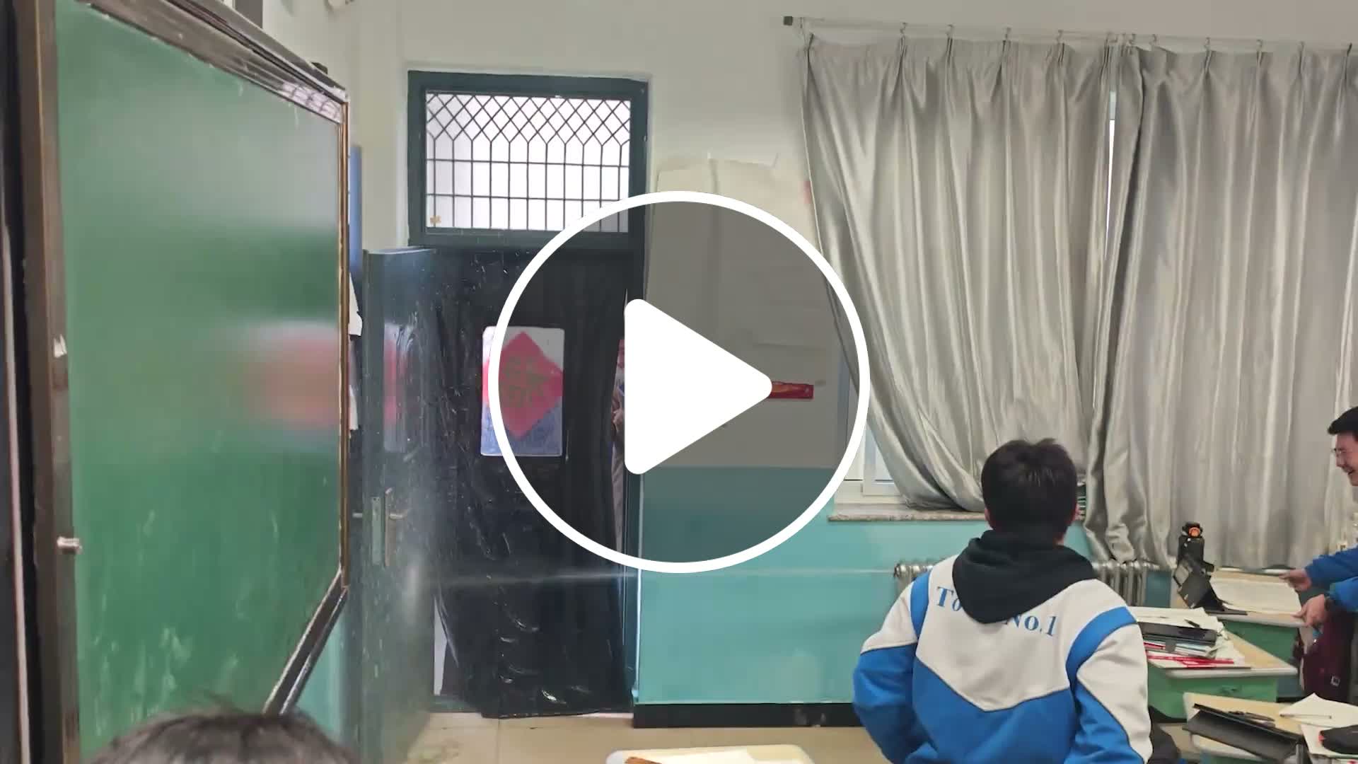 Water sprays like a fountain from broken radiator in classroom - NewsBreak