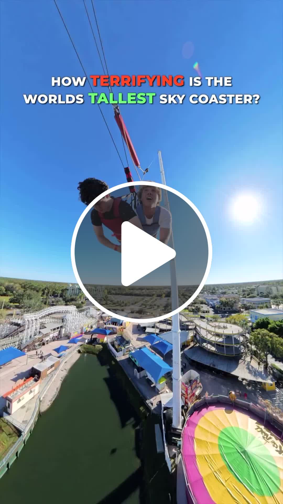 Worlds TALLEST SkyCoaster at funspotamericathemeparks with the RingConn ...