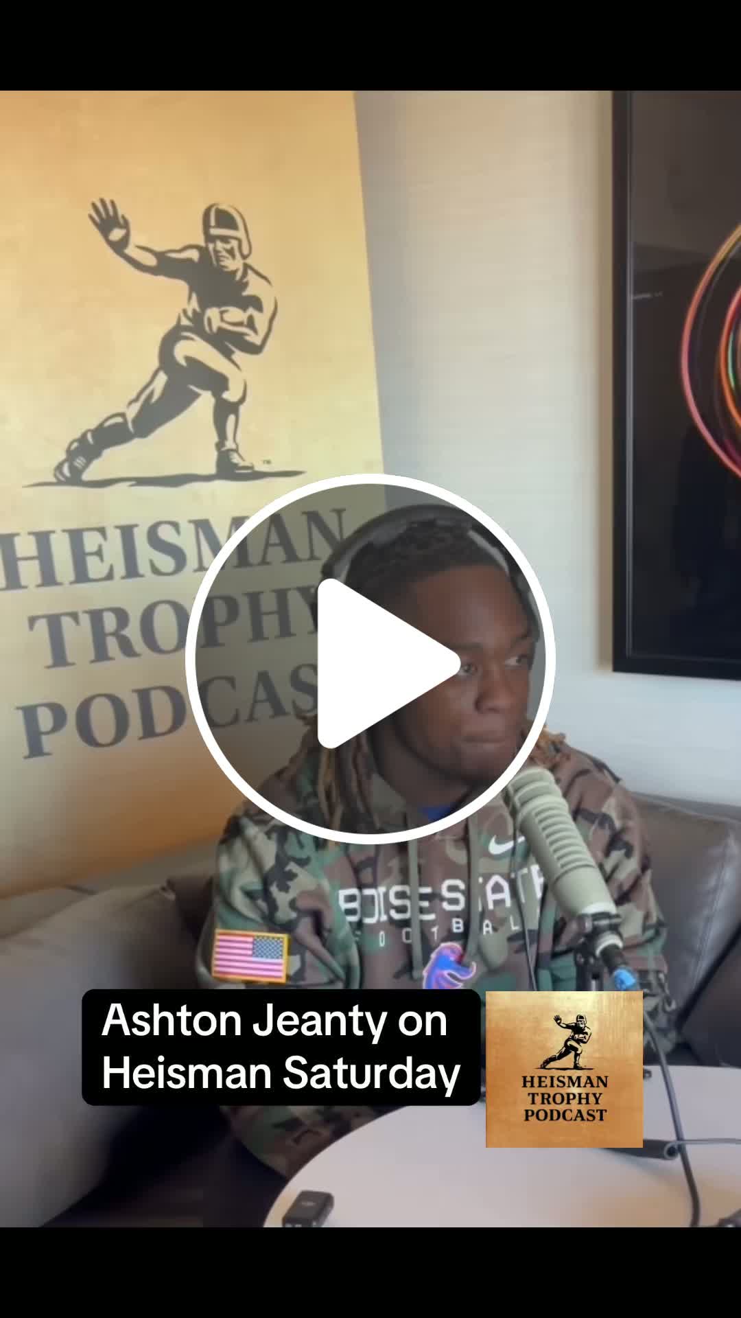 Boise State running back Ashton Jeanty talks about his devotion to his school as 69934 # ...