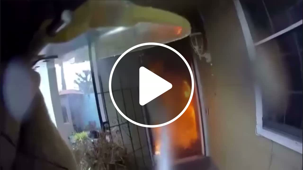 Inside a firefighter's helmet cam: a hero in action 🚒 #Firefighter # ...