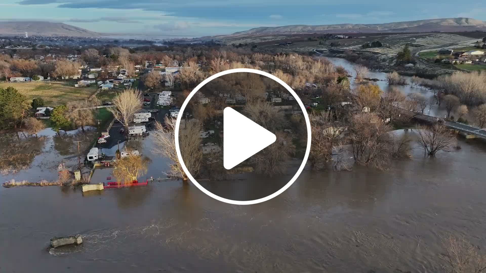 Swollen Yakima River overflows, floods Benton City RV park - NewsBreak