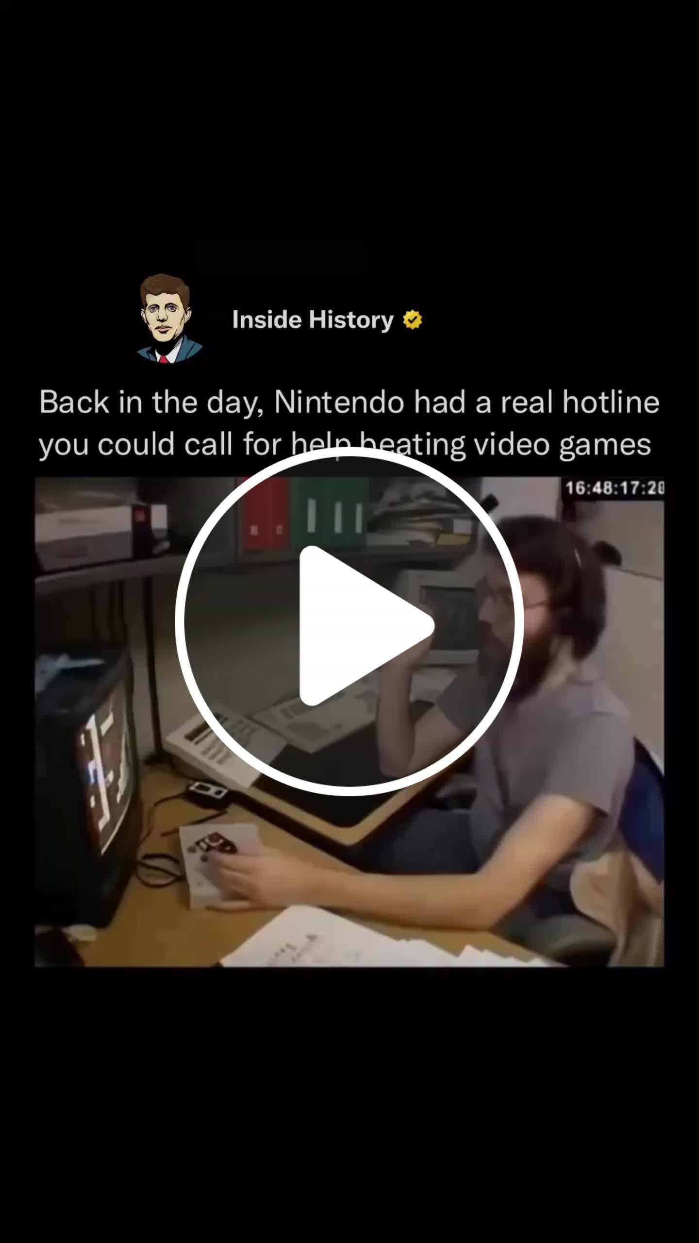 Back in the late 1980s and 1990s, Nintendo ran a real phone hotline ...